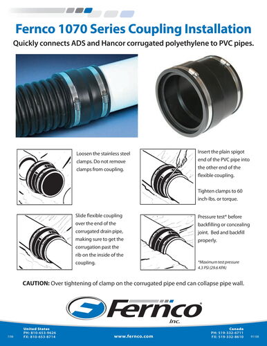 HTRC Corrugated Pipe Flexible Coupling | Fernco - Canada HTRC Corrugated Pipe Flexible Coupling | Fernco - Canada